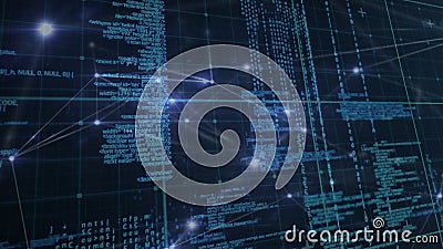 Animation of Data Connections and Binary Codes in Motion Stock Video ...