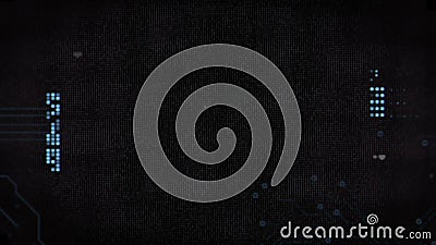 Digital Computer Screen with HUD Elements Stock Video - Video of neon ...