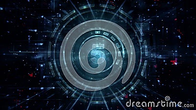 Digital Counter on an Abstract Technology Background Stock Video ...