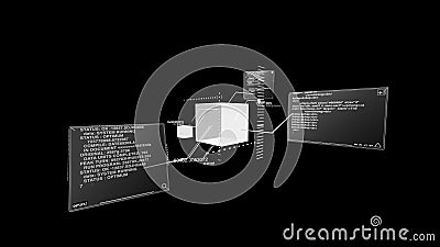 Digital Data Code Network Interface Technology Stock Footage - Video of ...