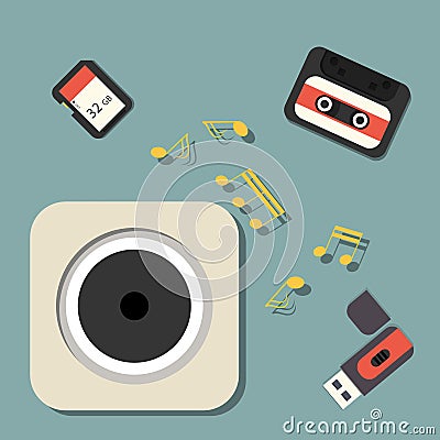 Digital Data Devices Icon Set Vector Illustration | CartoonDealer.com ...
