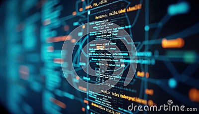 Digital Data Organization Concept Displayed On Screen. Metadata Tagging, Taxonomy Structures ...