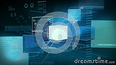 Digital-Daten-Code-Netzwerkschnittstelle-Technologie 4K Stock Video ...