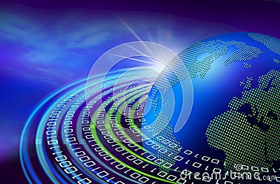 Digital Dawn On Earth Stock Photography | CartoonDealer.com #11841062