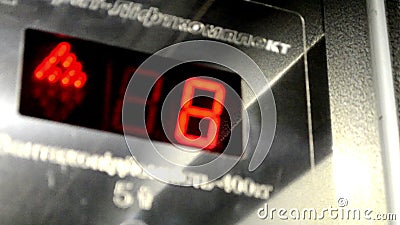 Elevator floor indicator stock video. Video of indoors - 106232067