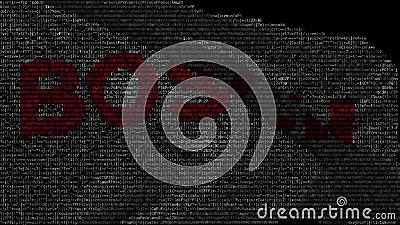 Digital Flag with Bosch Logo on the Screen. Editorial Looping Animation ...