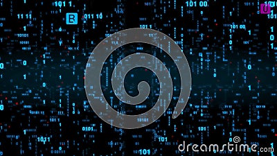 Digital Binary Background. Big Data Digital Code. Futuristic Information Technology Concept ...