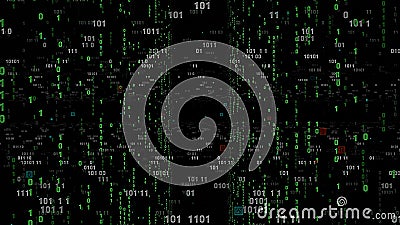 Digital Binary Background. Big Data Digital Code. Futuristic Information Technology Concept ...
