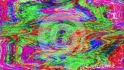 Digital Generated Glitched Animation, Rainbow System Error Imitation ...