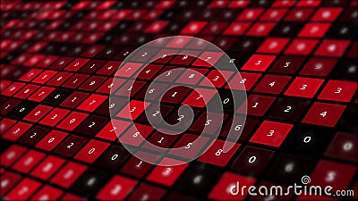 Display of Binary Code Data with Rows of Numbers Symbols. Stock Video ...