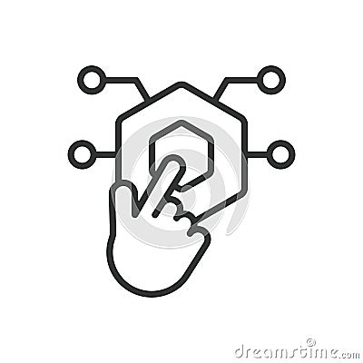 Digital Icon In Line Design. Digital, Technology, Online, Internet ...