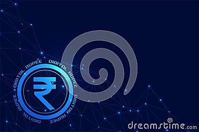 Digital Indian Currency Background With Rupee Symbol Cartoon Vector ...