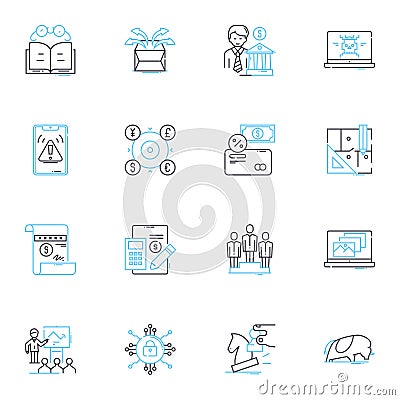 Digital Industry Linear Icons Set. Digitalization, Innovation ...