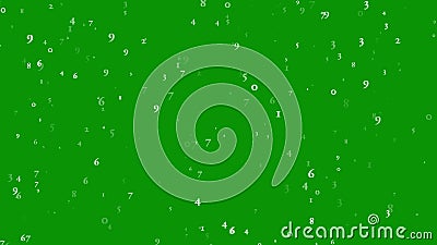 Digital Numbers Motion Graphics with Green Screen Background Stock ...
