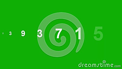 Digital Numbers Motion Graphics with Green Screen Background Stock ...