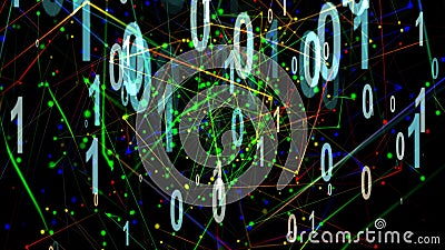 Particle Animation of Digitalization Stock Footage - Video of bits ...