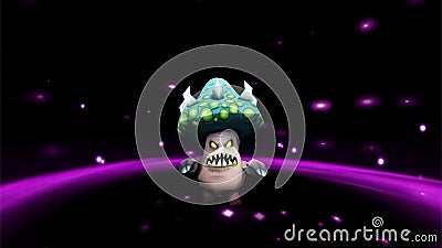 Digital Rendering Cartoon Fantasy Monster Motion Background with ...