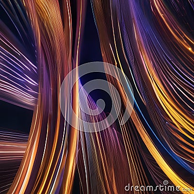 A Digital Representation Of Energy Waves In Motion, Visualized As ...