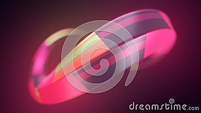 Digital Loop Animation of Mobius Strip. Infinity Symbol 3d Rendering HD ...