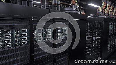 Digital Server Room Background Stock Video - Video of information ...
