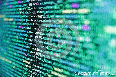 Digital Technology On Display. Mobile App Building. Abstract Source Code Background. Abstract ...