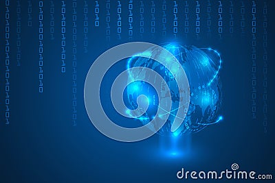 Digital Transformation Technology Abstract Background. Stock Photo ...