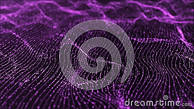 Digital Violet Animation Wave Background Stock Video - Video of blurry ...