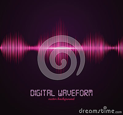 Digital Waveform Cartoon Vector | CartoonDealer.com #21864477