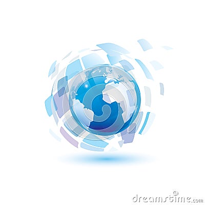 Digital World, Abstract Vector Symbol Stock Vector - Image: 43728295