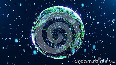 Digital World Map Animation Stock Footage - Video of globalization ...