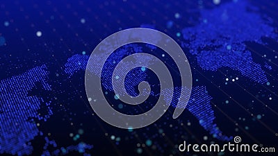 Digital World Map Future Abstract Background Big Data Technology Stock ...