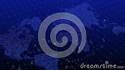 Digital World Map Future Abstract Background Big Data Technology Stock ...