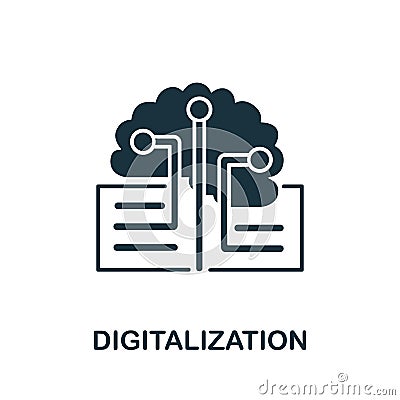 Digitalization Icon. Simple Line Element Digitalization Symbol For ...