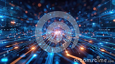 Digitalization Processor System Or Neural Networks For Artificial Intelligence, High-tech, Ai ...