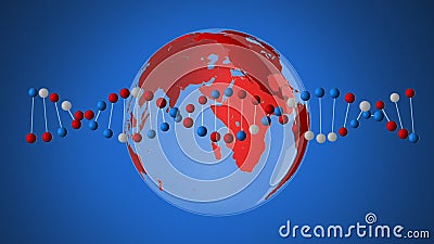 Globe and DNA stock video. Video of genes, scientist - 145051545