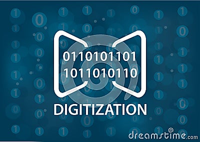 Digitization Concept Illustration. Digital Background Stock Vector ...