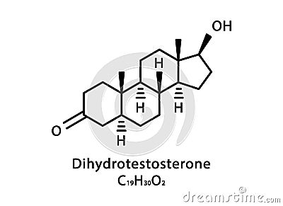 Dihydrotestosterone Molecular Structure. Androstanolone, Stanolone ...