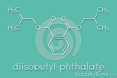 Diisobutyl Phthalate DIBP Plasticizer Molecule. Skeletal Formula. Stock ...