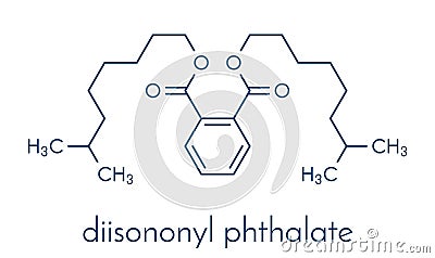 Diisononyl Phthalate DINP Plasticizer Molecule. Skeletal Formula ...