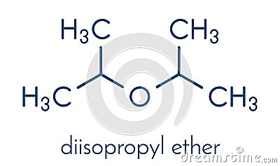 Diisopropyl Ether Chemical Solvent Molecule. Skeletal Formula. Vector ...