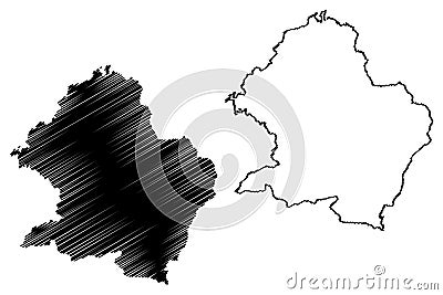 Dima Hasao District Assam State, Republic Of India Map Vector ...