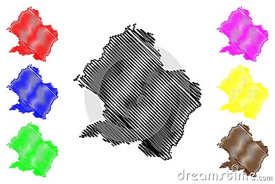 Dima Hasao District Assam State, Republic Of India Map Vector ...