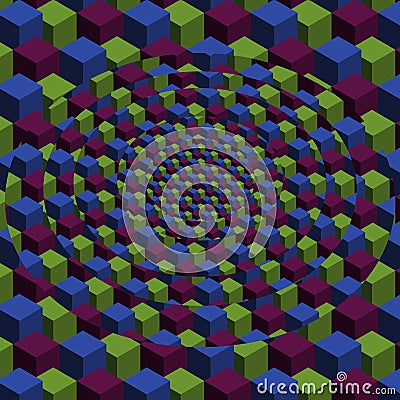 Dimensional Vector Cube Repeating Pattern Background | CartoonDealer ...