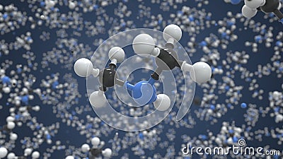 Dimethylamine Molecule Made with Balls, Conceptual Molecular Model ...