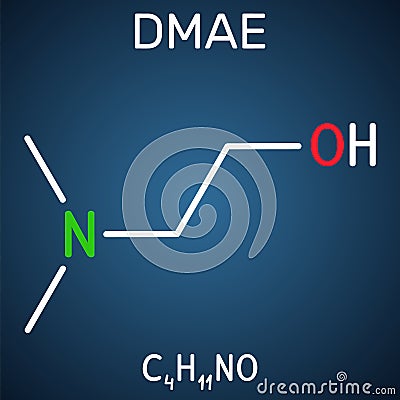 Dimethylethanolamine, Dimethylaminoethanol, DMAE, DMEA Molecule. It Is ...