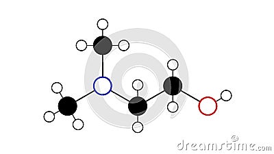 Dimethylethanolamine Molecule, Structural Chemical Formula, Ball-and ...