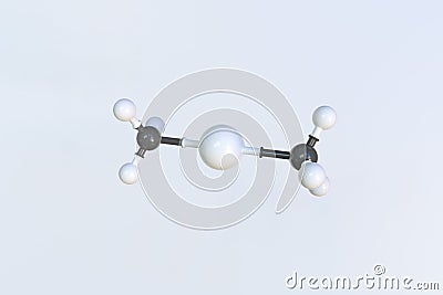 Dimethylmercury Molecule, Isolated Molecular Model. 3D Rendering Stock ...