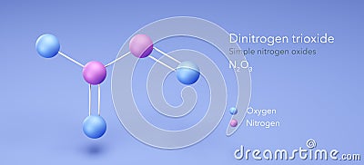 Dinitrogen Trioxide, Molecular Structures, Nitrogen Oxides, 3d Model ...