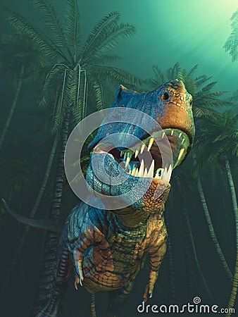 Dino Dinosaurs With Large Fangs Stock Illustration | CartoonDealer.com ...