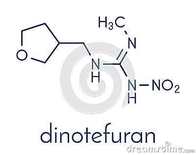 Dinotefuran Insecticide Molecule Neonicotinoid Class. Skeletal Formula ...